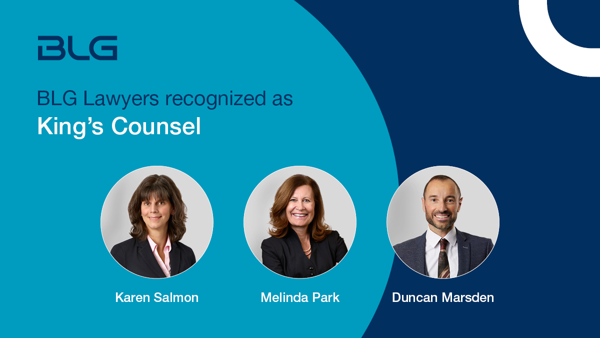 Three Calgary lawyers appointed King’s Counsel | BLG