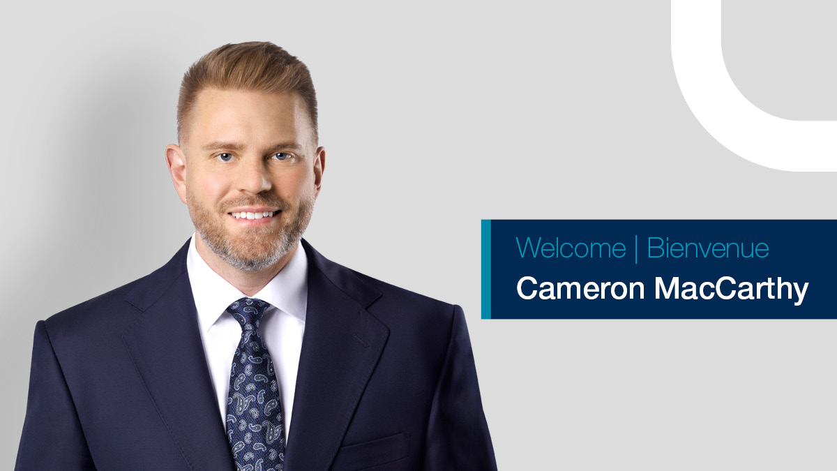 A new partner joins the Corporate & Capital Markets group: Cameron MacCarthy | BLG