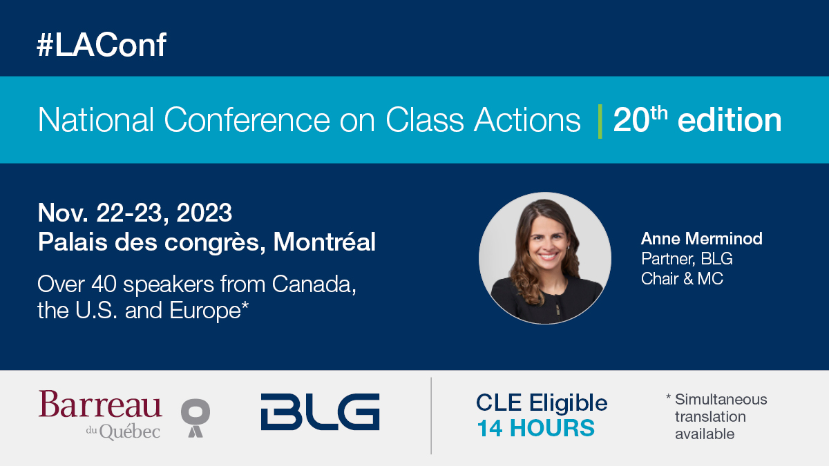 National Conference on Class Actions 2023 - Register now | BLG